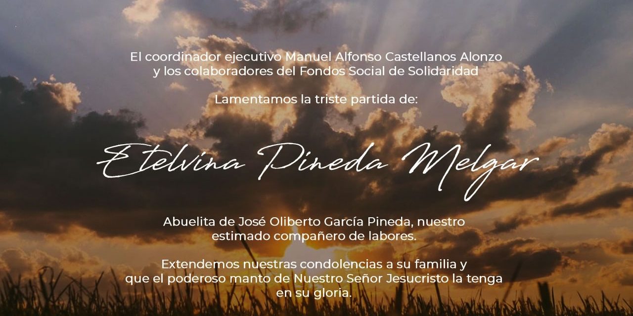 Nuestras condolencias para nuestro compañero José García y su familia ...